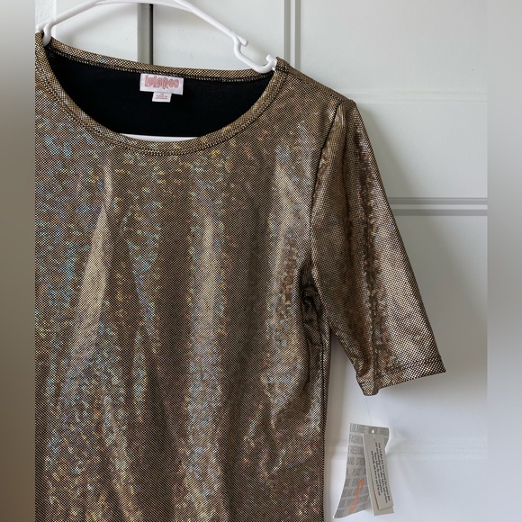 LuLaRoe | Tops | Elegant Gigi Nwt S Gold Holographic Rare | Poshmark